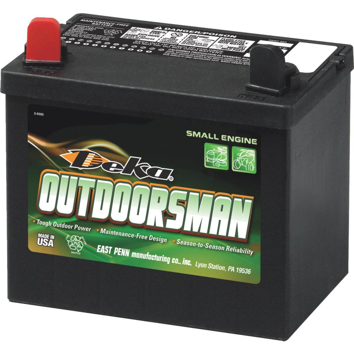 Deka Outdoorsman 12-Volt Lawn & Garden 300 CCA Small Engine Battery ...
